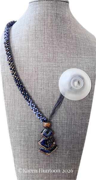 8-Strand Blended Beaded Colorblock Necklace with San Miguel De A