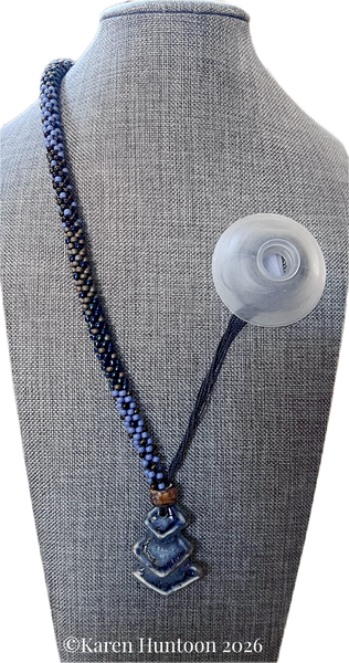 8-Strand Blended Beaded Colorblock Necklace with San Miguel De A